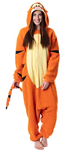 MJC International Disney Winnie The Pooh Adult Tigger Costume Plush Kigurumi Union Suit Pajama Outfit (XXX-Large) Orange, 3X-Large