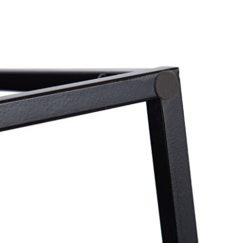 Kate and Laurel Dorrah Modern Round Console Contemporary Half-Circle Entryway Table for Storage, Organization, and Display, 28x14x30, Black