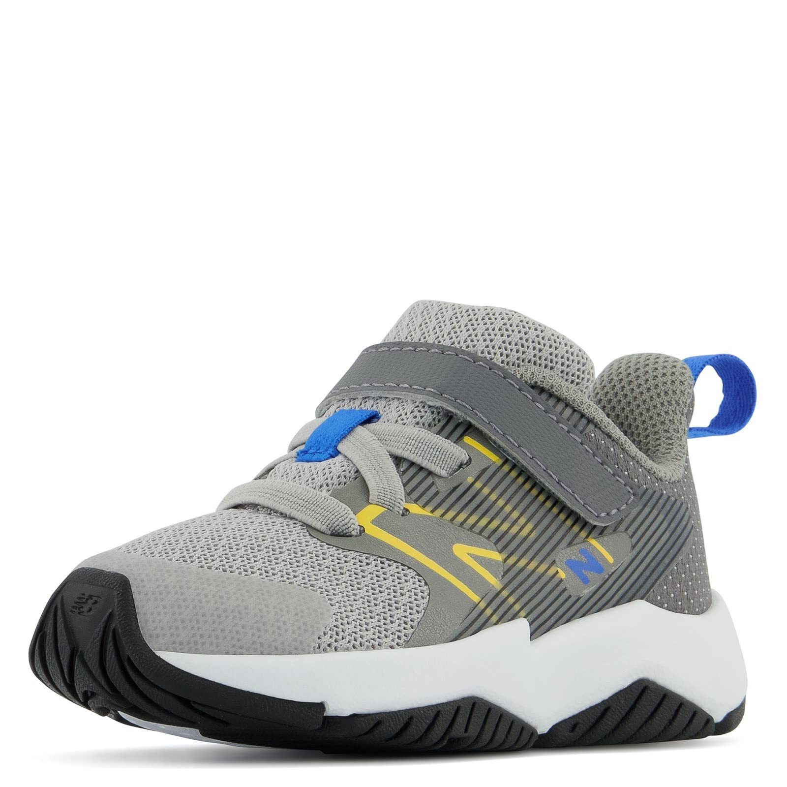 New Balance Kid's Rave Run V2 Hook and Loop Running Shoe, Rain Cloud/Vibrant Apricot/Marblehead, 7 W US Toddler (1-4 Years)