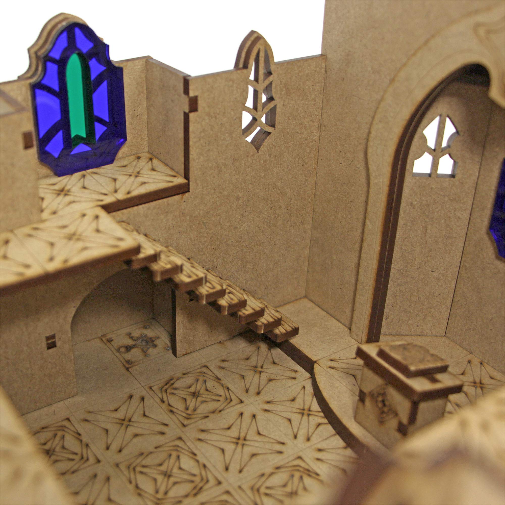 Temple Church D&D Wooden Laser Cut Buildings Fantasy Terrain 25mm 32mm 28mm Miniatures for Dungeons and Dragons, Pathfinder & Other Tabletop RPG