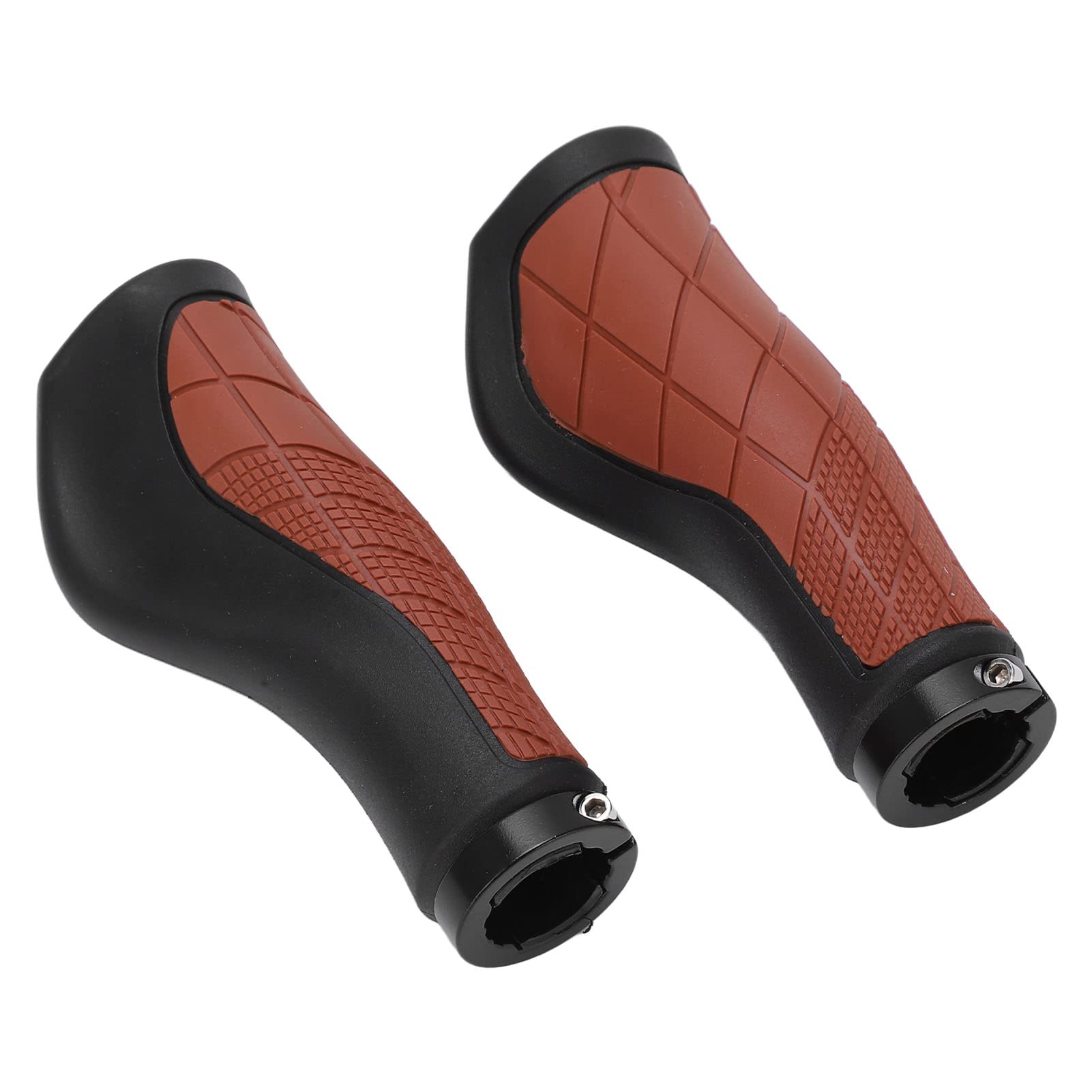 Bike Handlebar Grips Rubber Bicycle Anti Slip Handle Protector Aluminium Alloy Lock On for Mountain Bike Folding Bike Accessory