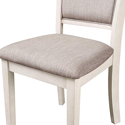 New Classic Furniture Amy 5-Piece Dining Table Set, Beige and Brown