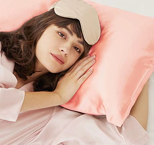 HeavySleepers Pillowcases Queen Size Set of 2,Silk Pillowcase for Hair and Skin,Pillowcase 2 Pack 20x30 inches, Slip Satin Pillowcase with Envelope Closure