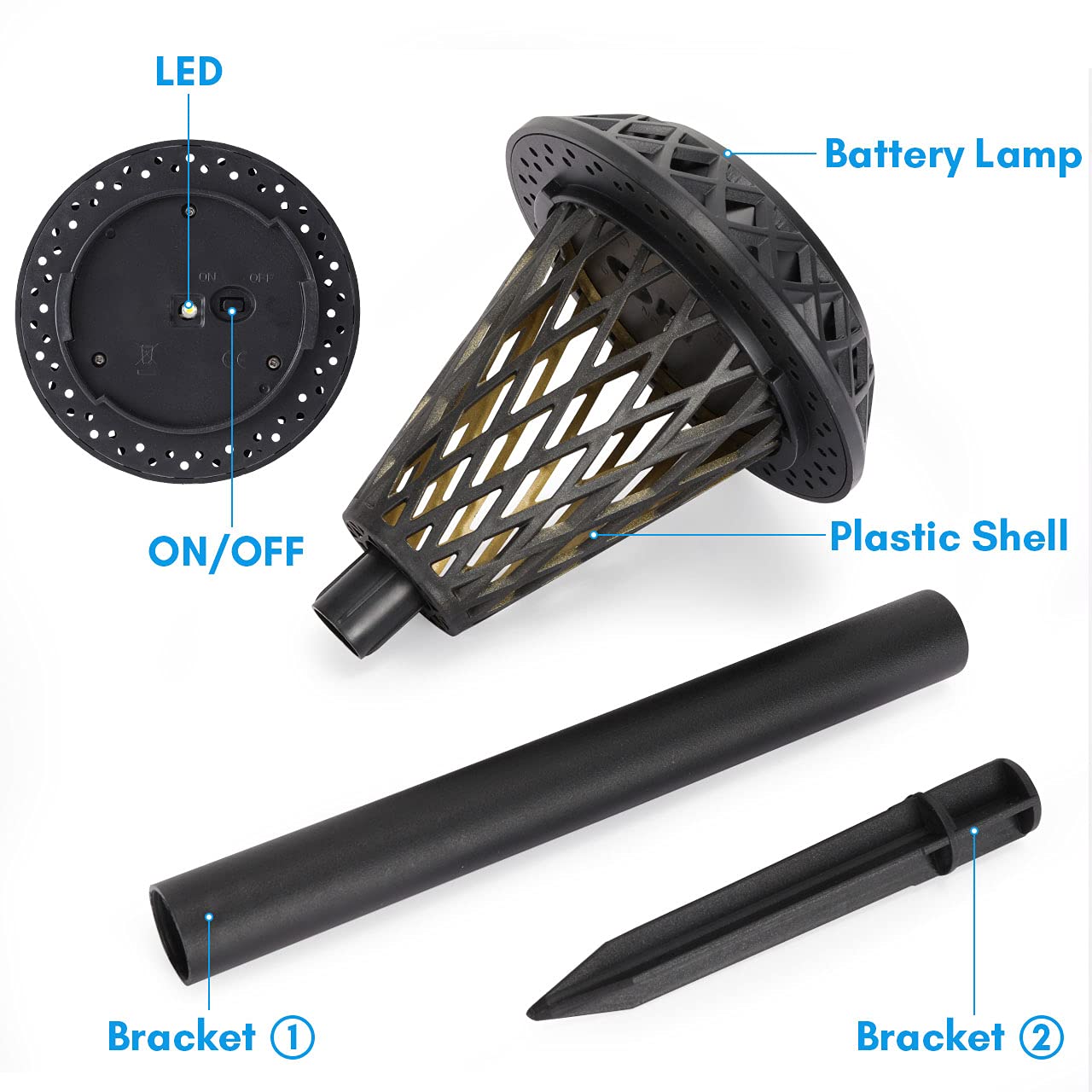 Orelpo Solar Pathway Lights Outdoor 8 Pack, LED Solar Garden Lights, Outdoor Solar Landscape Lights Waterproof Warm Light Path Lamps for Pathway, Walkway, Patio, Yard & Lawn