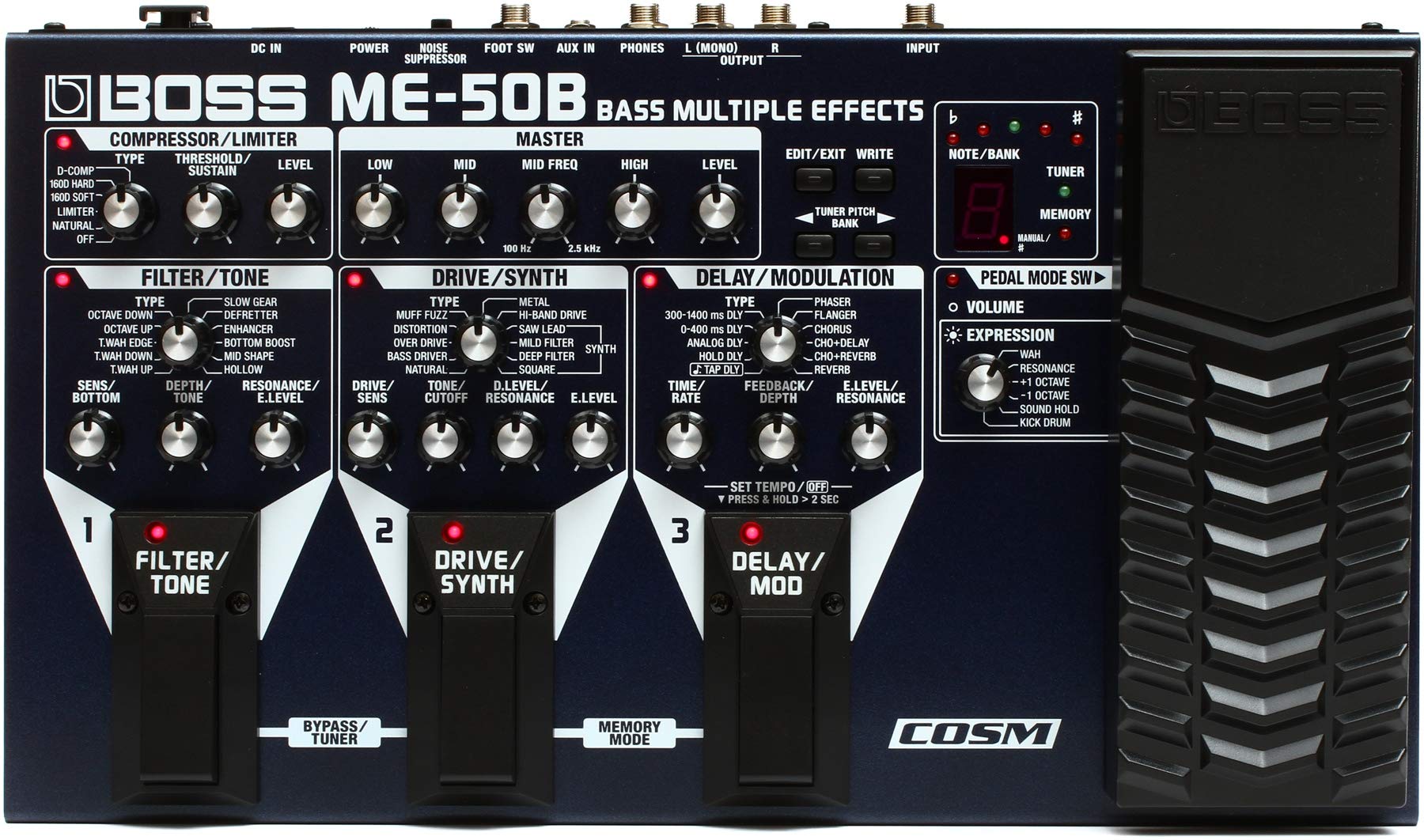 Boss ME-50B Bass Multiple Effects Pedal
