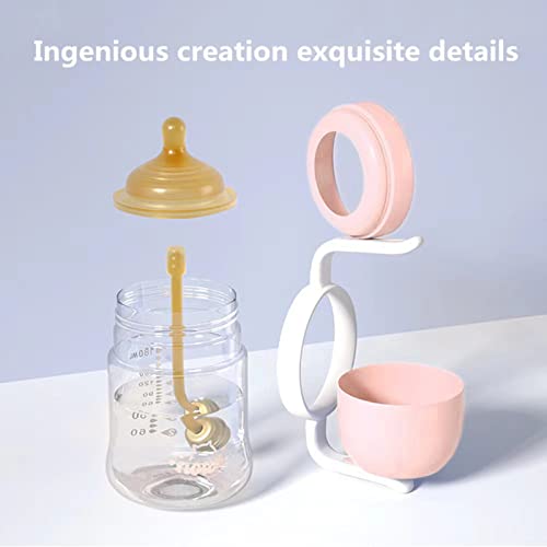 Nouri Glass Baby Bottles, Bottles for Breastfeeding Babies, Breast-Like Nipple for Natural Latch, Slow Flow, 6 oz(Purple/Pink Random Blind Box)