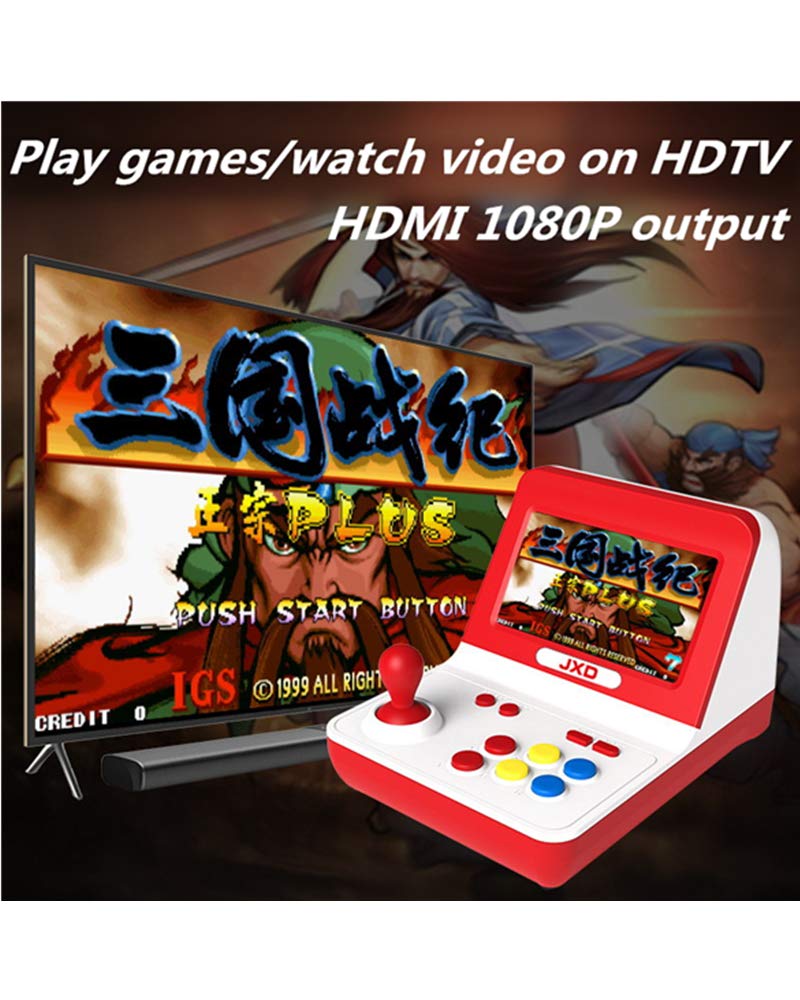 New JXD classic nostalgia big rocker retro Multiplayer mini arcade console Dual-core 32GB build in 9000 games more than 10 simulators such as mame/CPS/arcade mp3 mp4