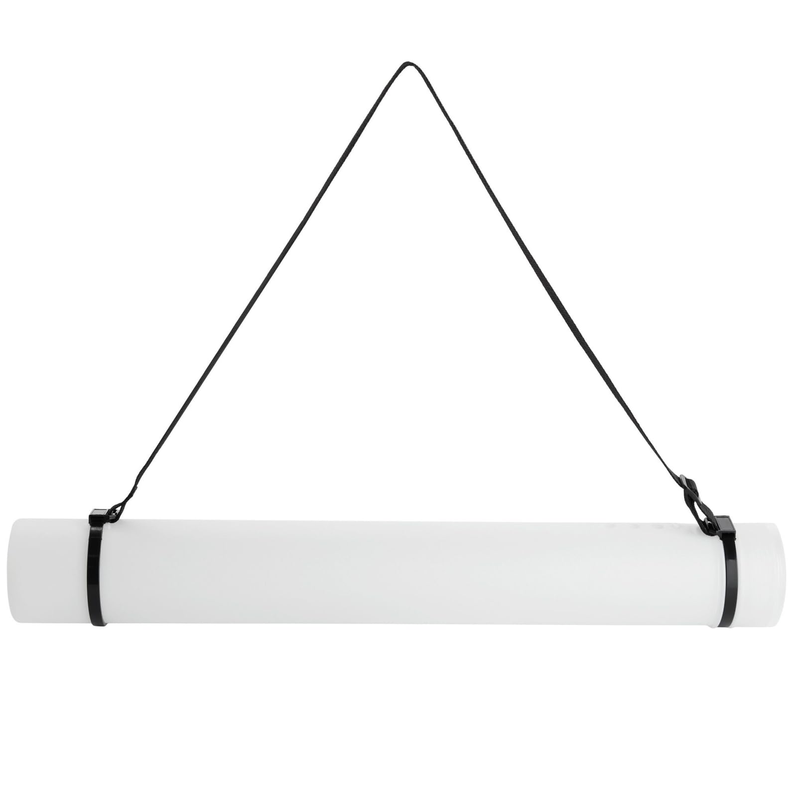 Expandable Poster Tube with Strap for Posters, Documents, Artwork, Blueprint Storage, Carrying Case for Architects, Teachers, Students, Artists (White, 24 to 40 Inches)