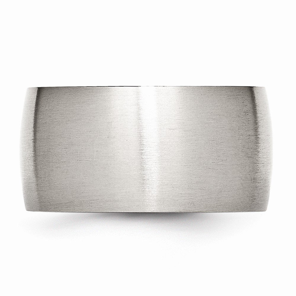 BillyTheTree Jewelry Stainless Steel 12mm Brushed Band Ring| Ring Size| 13
