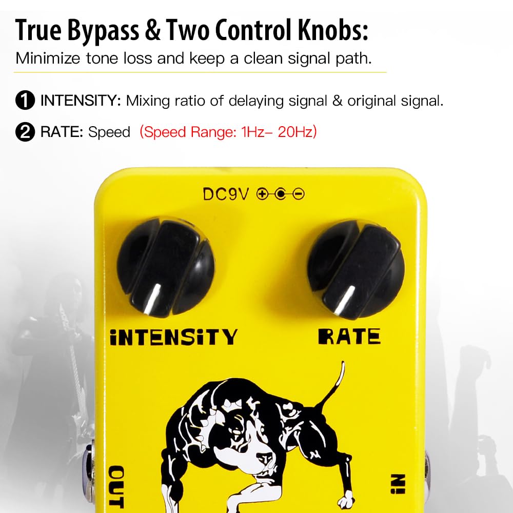 JOYO Tremolo Effect Pedal Beloved Old Amps Photoelectric Tube Circuitry Tremolo for Electric Guitar Effect - True Bypass (JF-09)