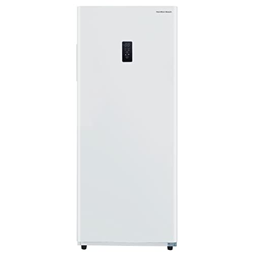 Hamilton Beach HZ8971 17 cu ft Upright Convertible Fridge/Freezer-Frost Free-Reversible Door-Removable Glass Shelves-LED Interior Light, White