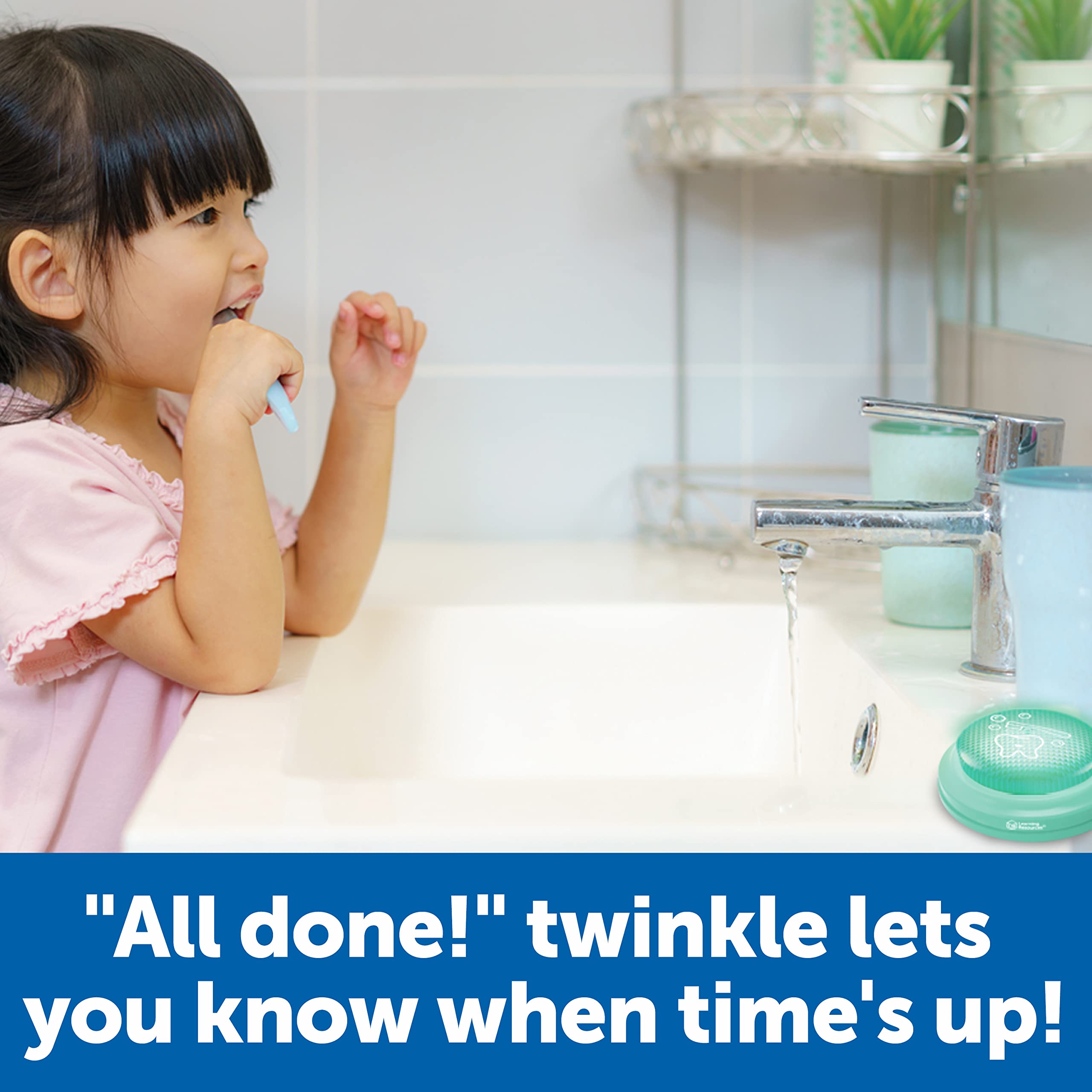 Learning Resources 2-Minute Toothbrushing Timer - 1 Piece, Age 3+ Kids Dental Health, Toddler Toothbrush, Toddler Timer Bathroom, Timer for Kids