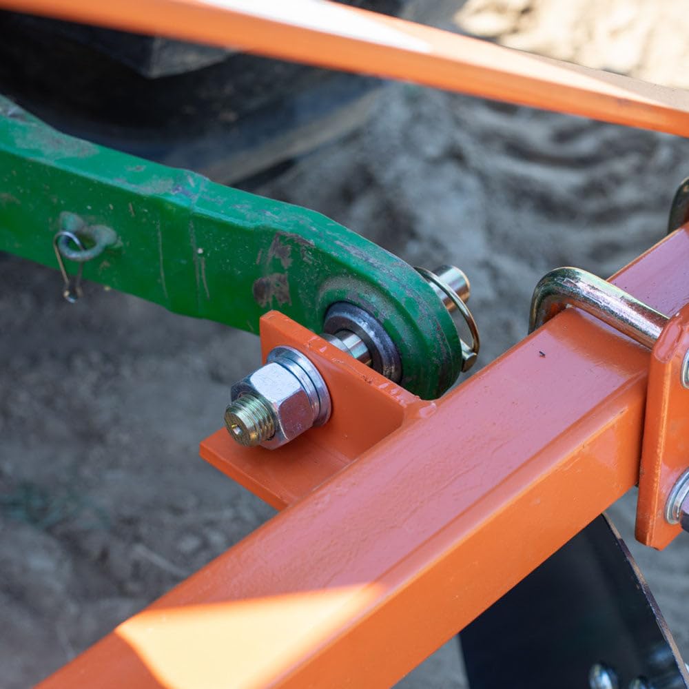 Titan Attachments 3 Point 48" Adjustable Disc Bedder Fits Cat 1 Tractors, Quick Hitch Compatible, Cultivator Garden Bedder and Hiller Attachment, 16" Disc Blades for Outdoor Field Work