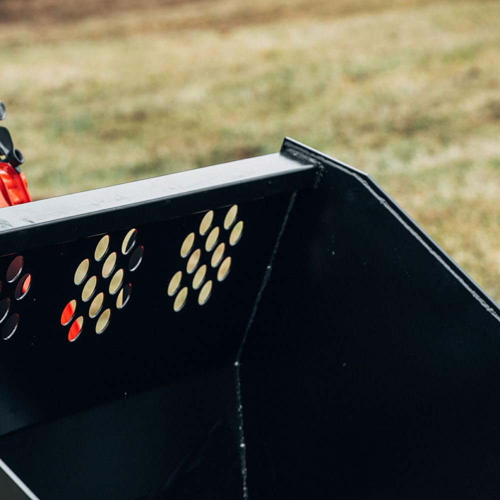 Titan Attachments 84" Bucket Attachment, Tractor & Skid Steer Quick Tach Accessory, High Volume Light Material Bucket, 0.5" Thick Skid Steer & Tractor Bucket Cutting Edge, for Snow & Light Materials