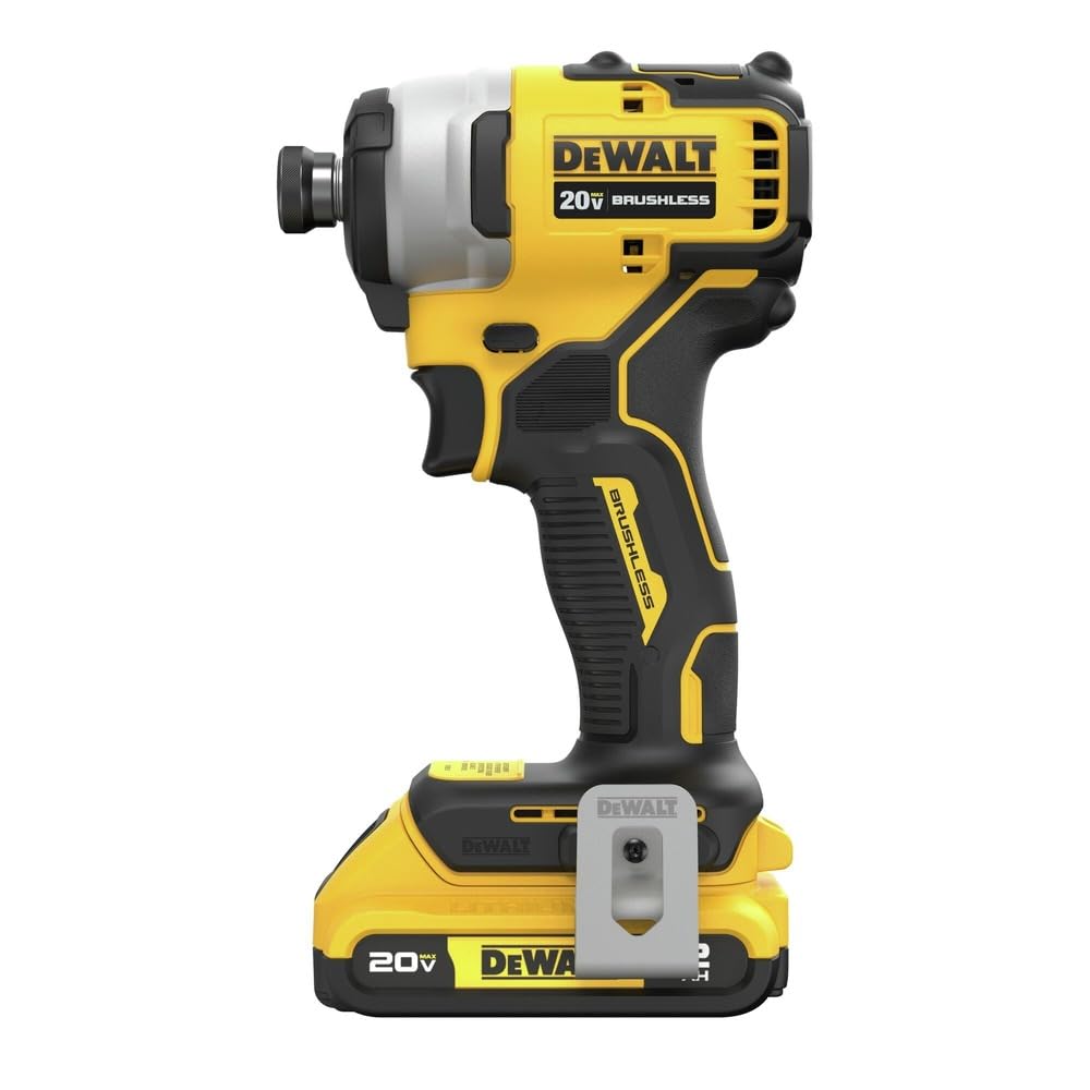 Dewalt DCF809D1 20V MAX ATOMIC Brushless Compact Lithium-Ion 1/4 in. Cordless Impact Drill Driver Kit (2 Ah)