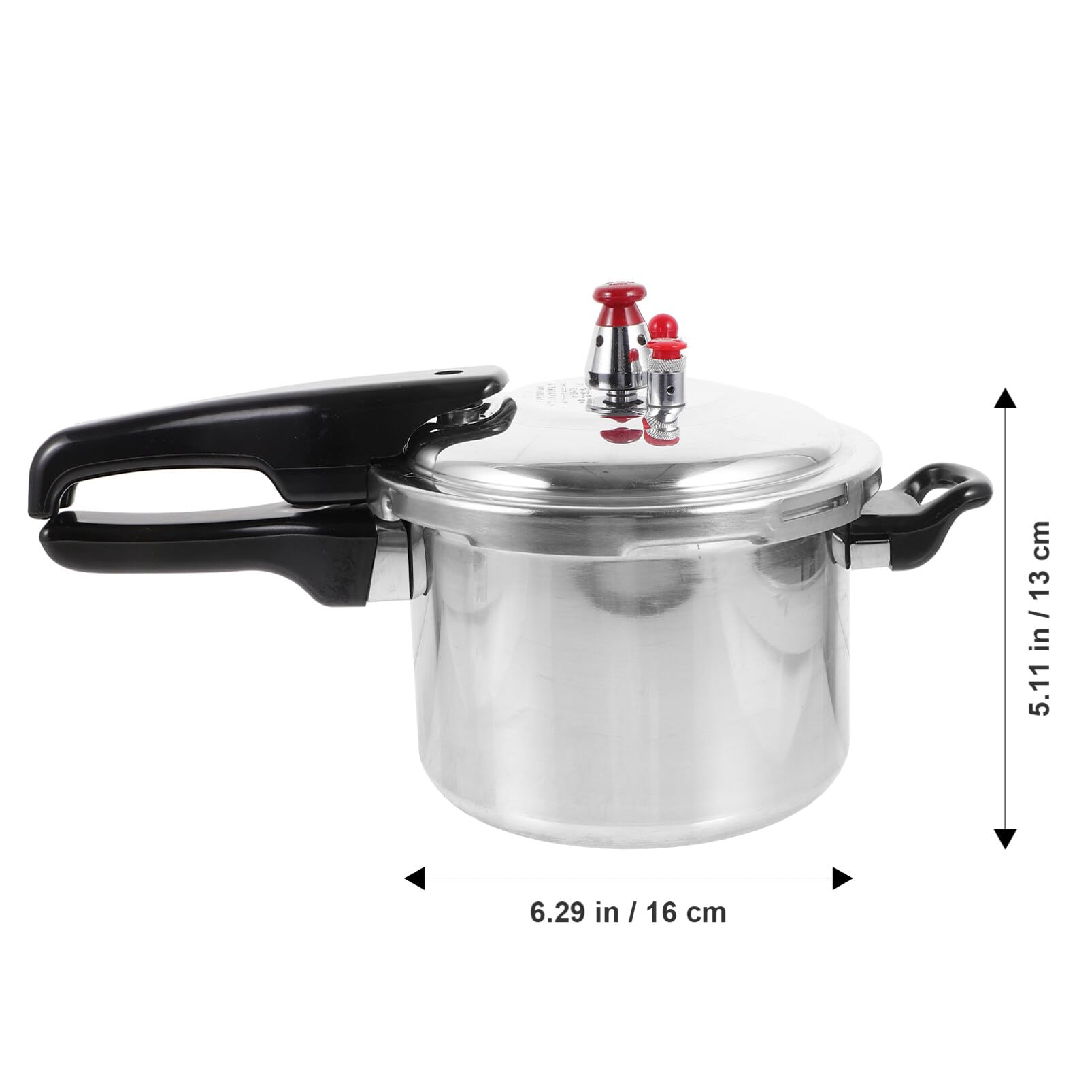 DOITOOL Aluminum Pressure Cooker 16cm/6.3inch Bottom Mini Pressure Cooker for Gas Stove Induction Cooker, Silver