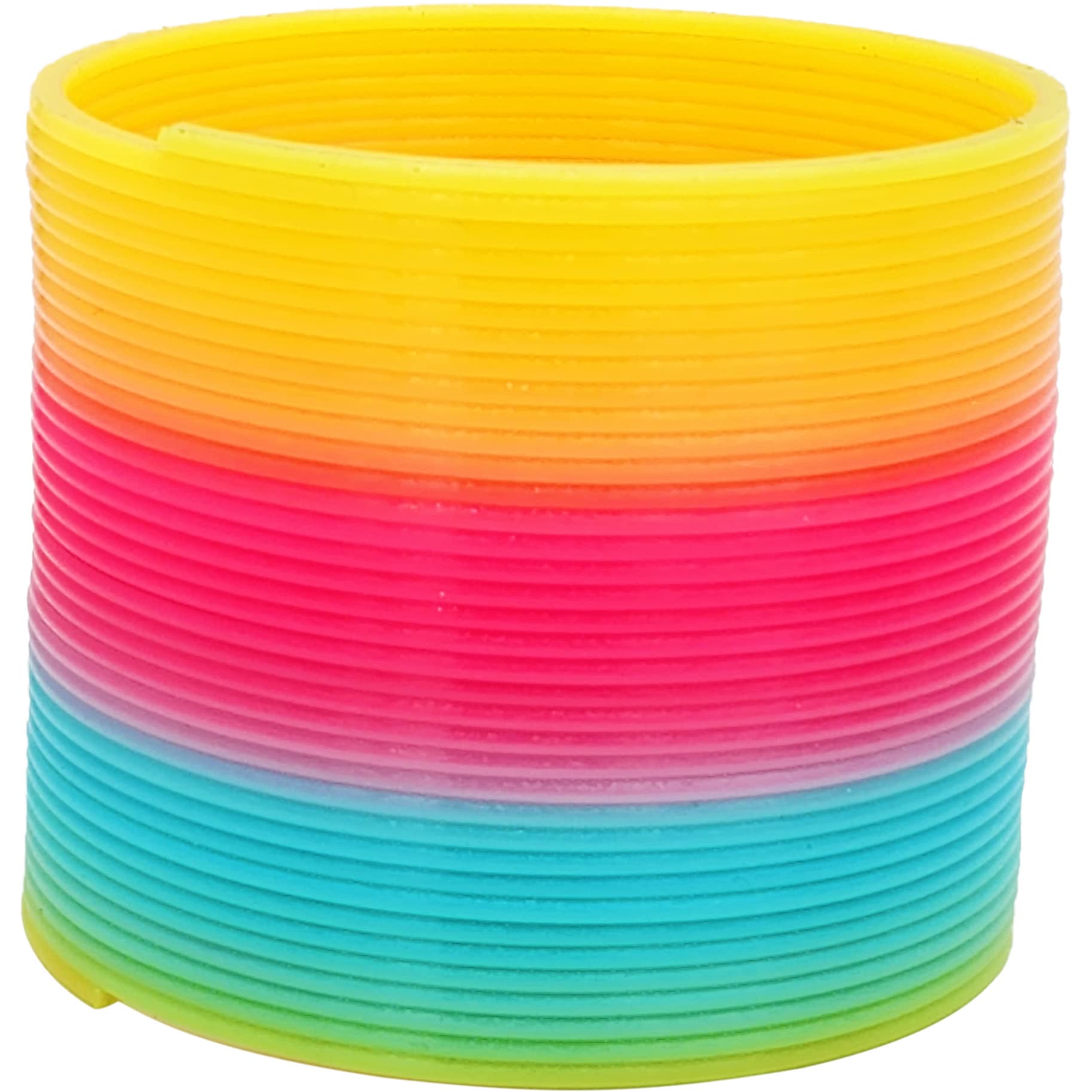 The Dreidel Company Plastic Multicolor Coil Spring, Goody Bag Fillers, Party Favor for Kids, 3" Inches (80mm) (4-Pack)