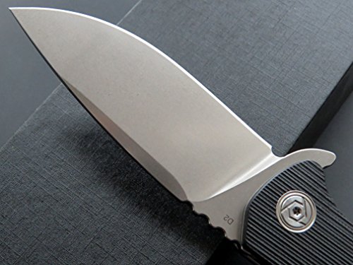 Eafengrow CH3504-G10 Flipper Folding Knife Camping Fruit Pocket Knives EDC Tools D2 Blade Ball Bearings Outdoor Tool (black)