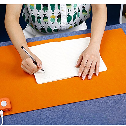 Warm Desk Pad,kupx 20v Safe Voltage Automatic Control Warm Official Big Mouse Pad Game Mouse Pad Extended Edition Pu Gaming Mouse Mat Functional,Foot Warmer Pad Warm Desk Pad 23.6"*14"*0.12" Black