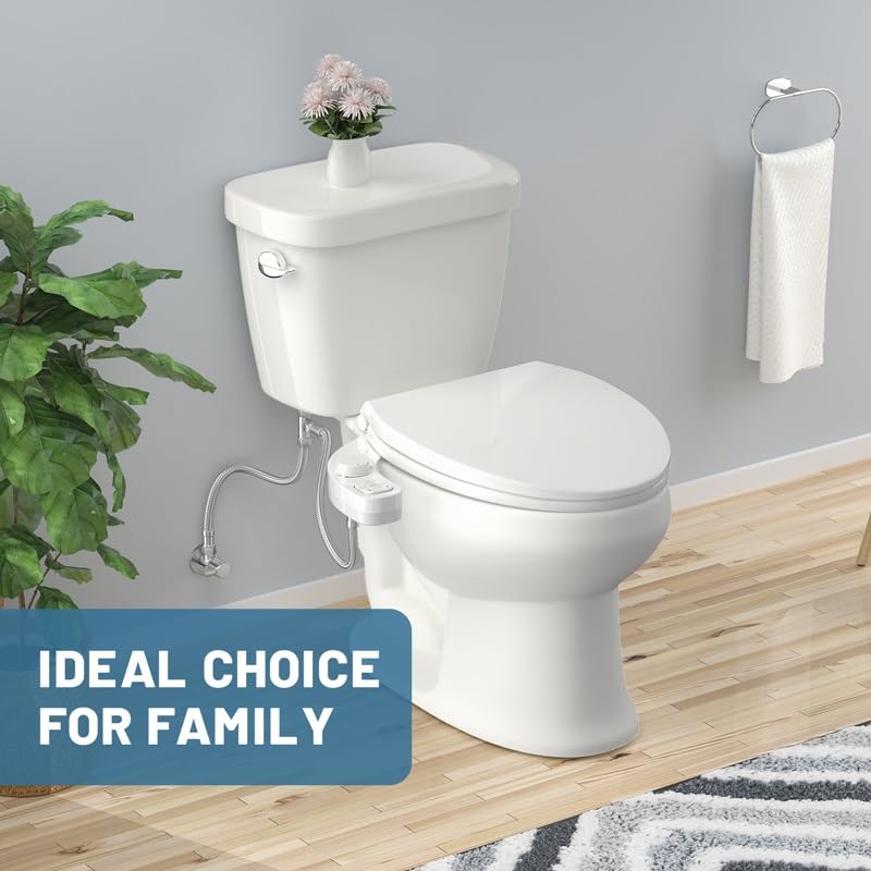 FANCUF Non-Electric Bidet - Self Cleaning Nozzle Fresh Water Bidet Toilet Seat Attachment, Uniform size, lingsad-0236