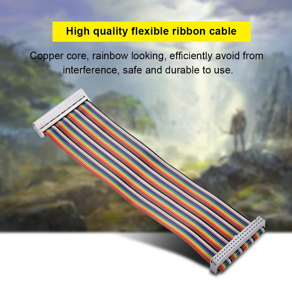 Bewinner 40Pin Rainbow Female to Female GPIO Adapter Cable for Banana Pi/Raspberry Pi 2/3 - Compatible with for Banana Pi/Orange Pi 2/3. 40 Pin Interface - Flexible Ribbon Cable, Copper Core