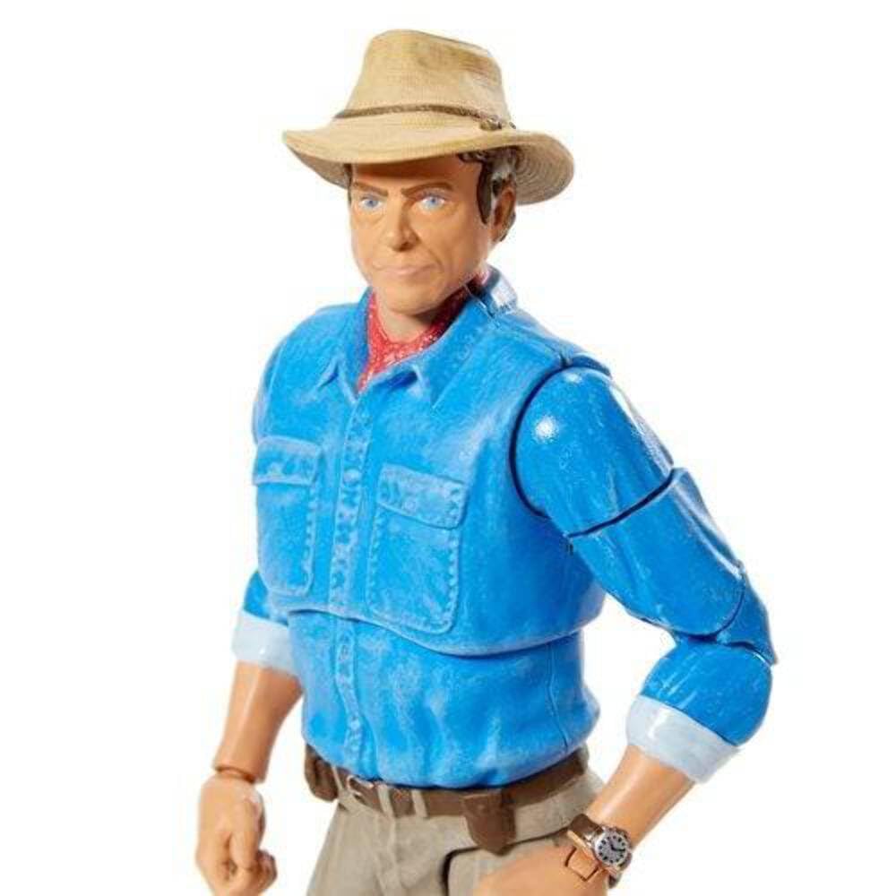 Jurassic World Toys Amber Collection Robert Muldoon 6-in/15.2-cm Action Figure, Swappable Hands & Head, Hat & Dino Shocker Accessories, Collectible Gift for 8 Years Old & Up