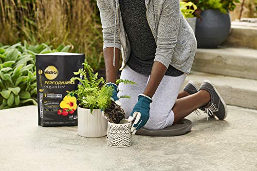 Miracle-Gro Performance Organics All Purpose Container Mix, 6 qt. - Organic, All Natural Plant Soil - Feed for up to 3 Months - All-Purpose Formula for Vegetables, Flowers and Herbs, 2-Pack
