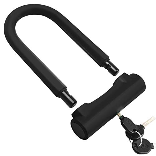 Bike U-Lock Anti-Theft Safety Motorcycle Scooter Lock Bicycle Accessories Bike Lock Heavy Duty Bicycle U Lock with Mounting Bracket U-Lock (Color : Lock and Cable Set)