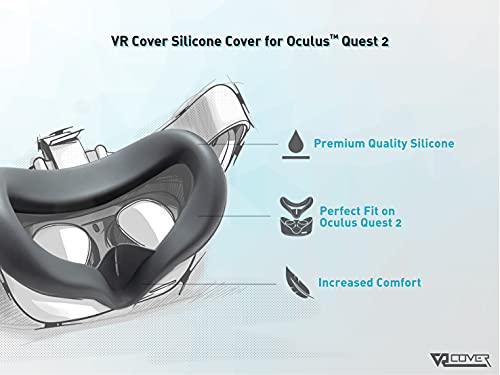 VR Cover for Meta/Oculus Quest 2 - Silicone Meta/Oculus Quest 2 Face Cover (Grey)