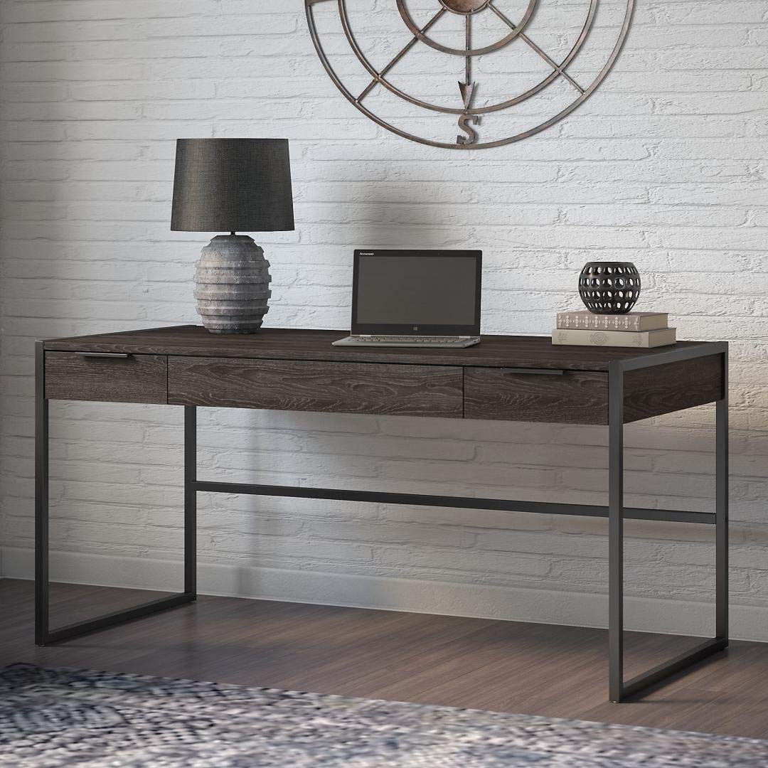 Bush Furniture Office by Kathy Ireland Atria 60W x 30D Writing Desk with Drawers