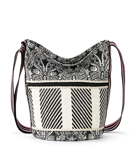 Sakroots womens Catalina Canvas Bucket, Black & White Soulful Desert, One Size US