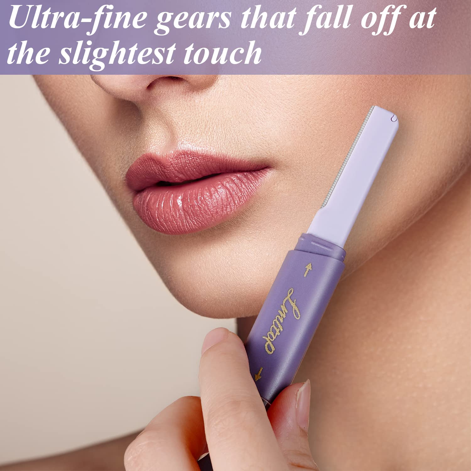 CZDZYMJYHS Eyebrow Razor, Eyebrow Razor for Women, , Patented Dual Head Design, Different Angle Trimming, (Purple)