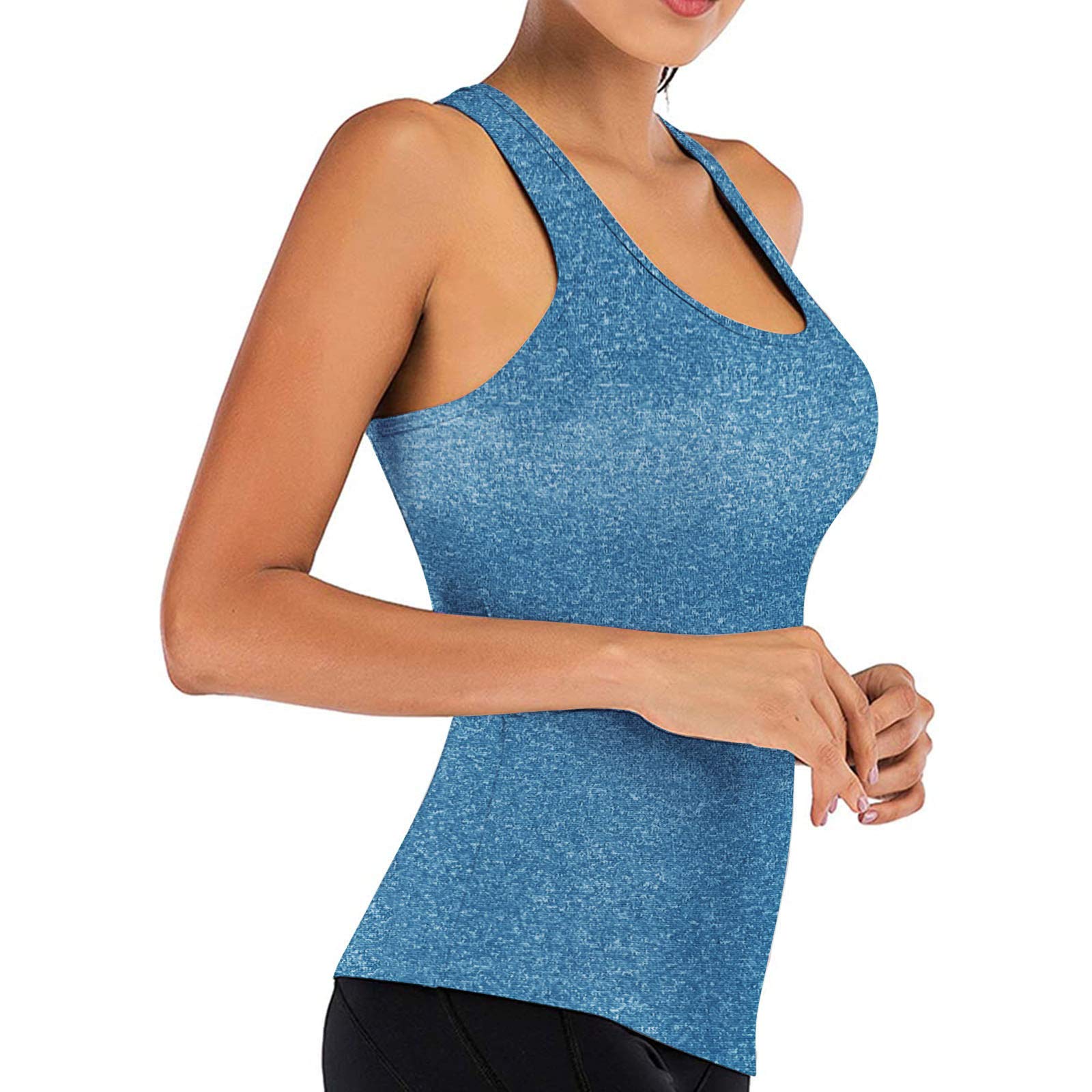 Padaleks Women's Workout Top Sleeveless Backless Summer Shirts Vest Racerback Sports Yoga Tank Tops Activewear