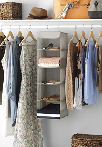 Whitmor 5 Shelf Hanging Accessory Shelves Paloma Gray
