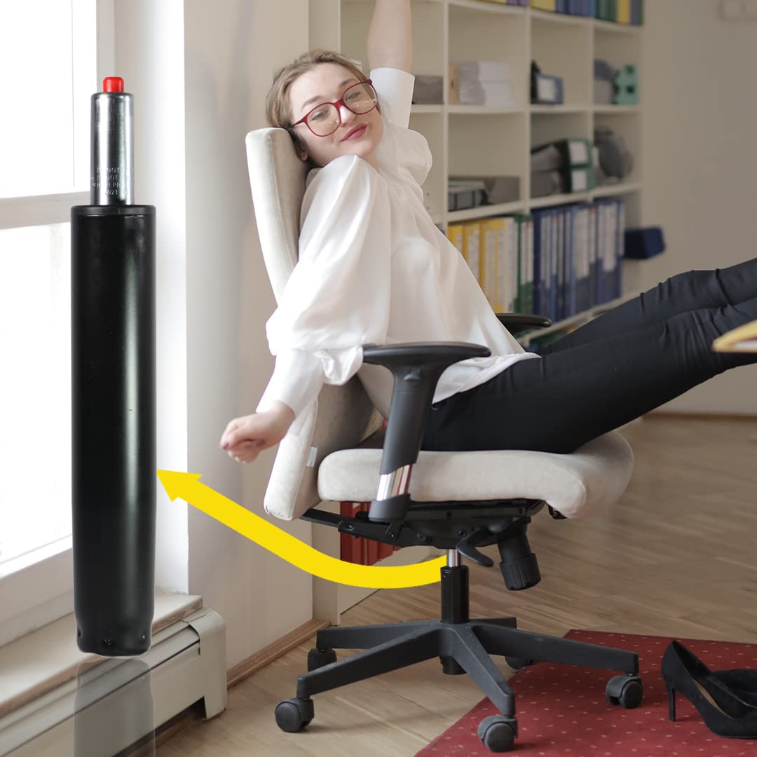 Office Chair Cylinder Replacement | Heavy Duty Best Class Chair Hydrolic (1000lbs)| Gas Cylinder for Office Chair, Gaming Chair, Computer Chair | 5.13" Length Extension