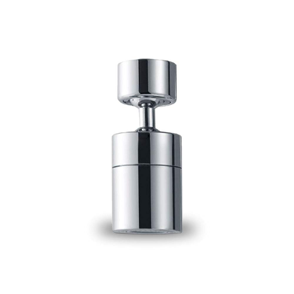 Beymill 2Pcs Faucet Sprayer Attachment Two Brass Ball Kitchen Faucet Head 360 Degrees Rotate Faucet Adapter Aerator (Polished Chrome)