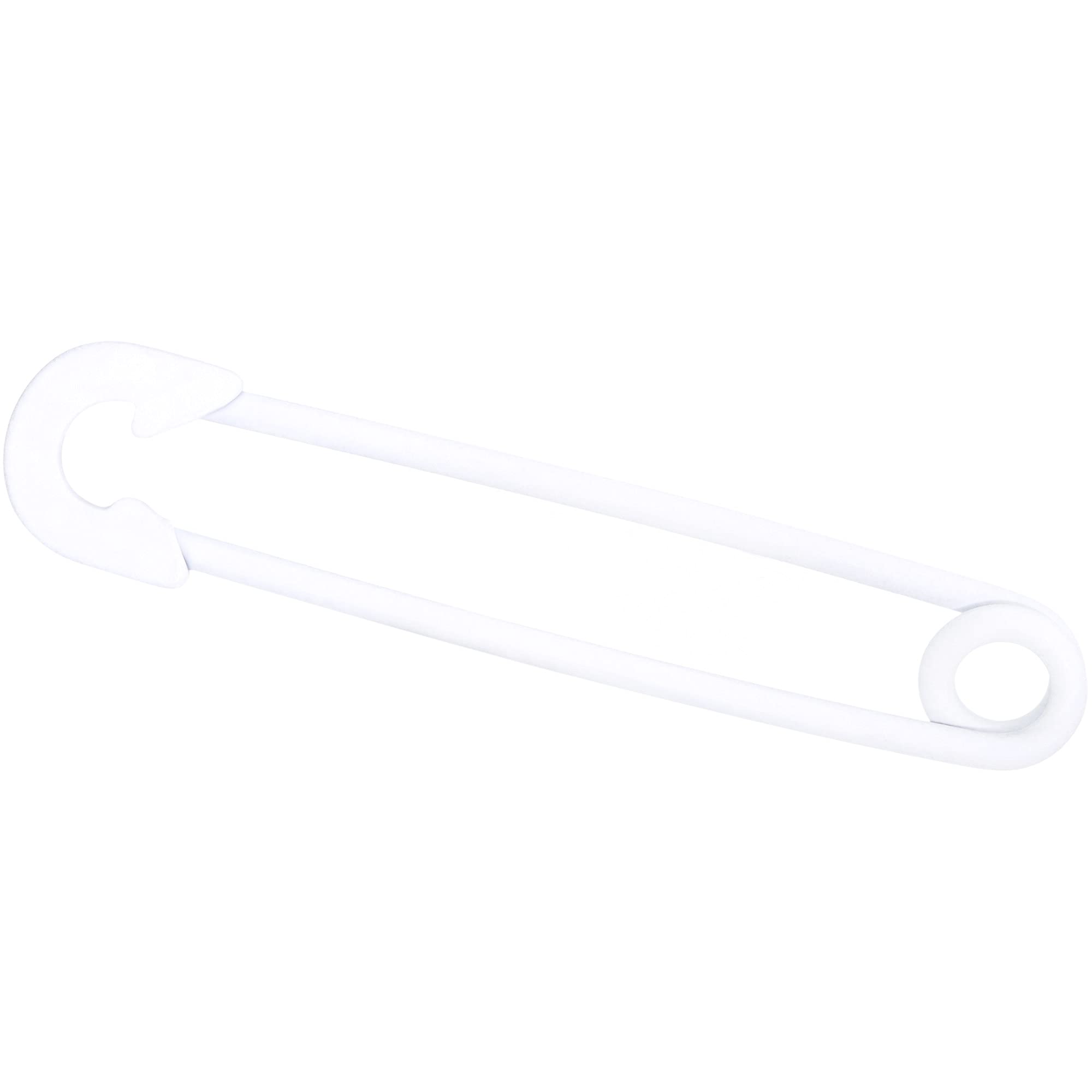 Body Candy Womens 14G Matte White Plated Steel Helix Cartilage Punk Rock Safety Pin Industrial Barbell 38mm