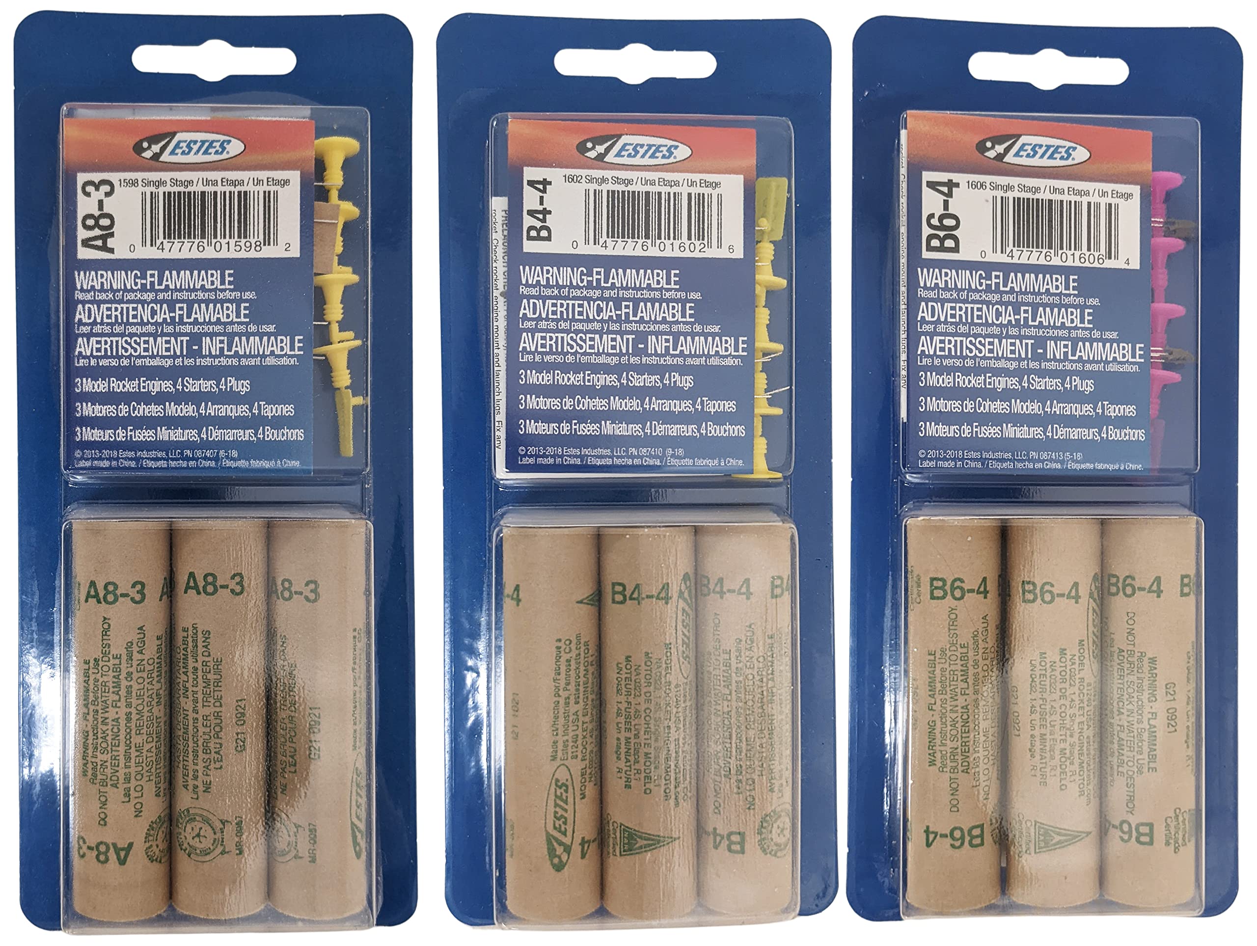 United Model A8-3, B4-4, B6-4 Mini Bulk Pack - Includes a Total of 9 Engines