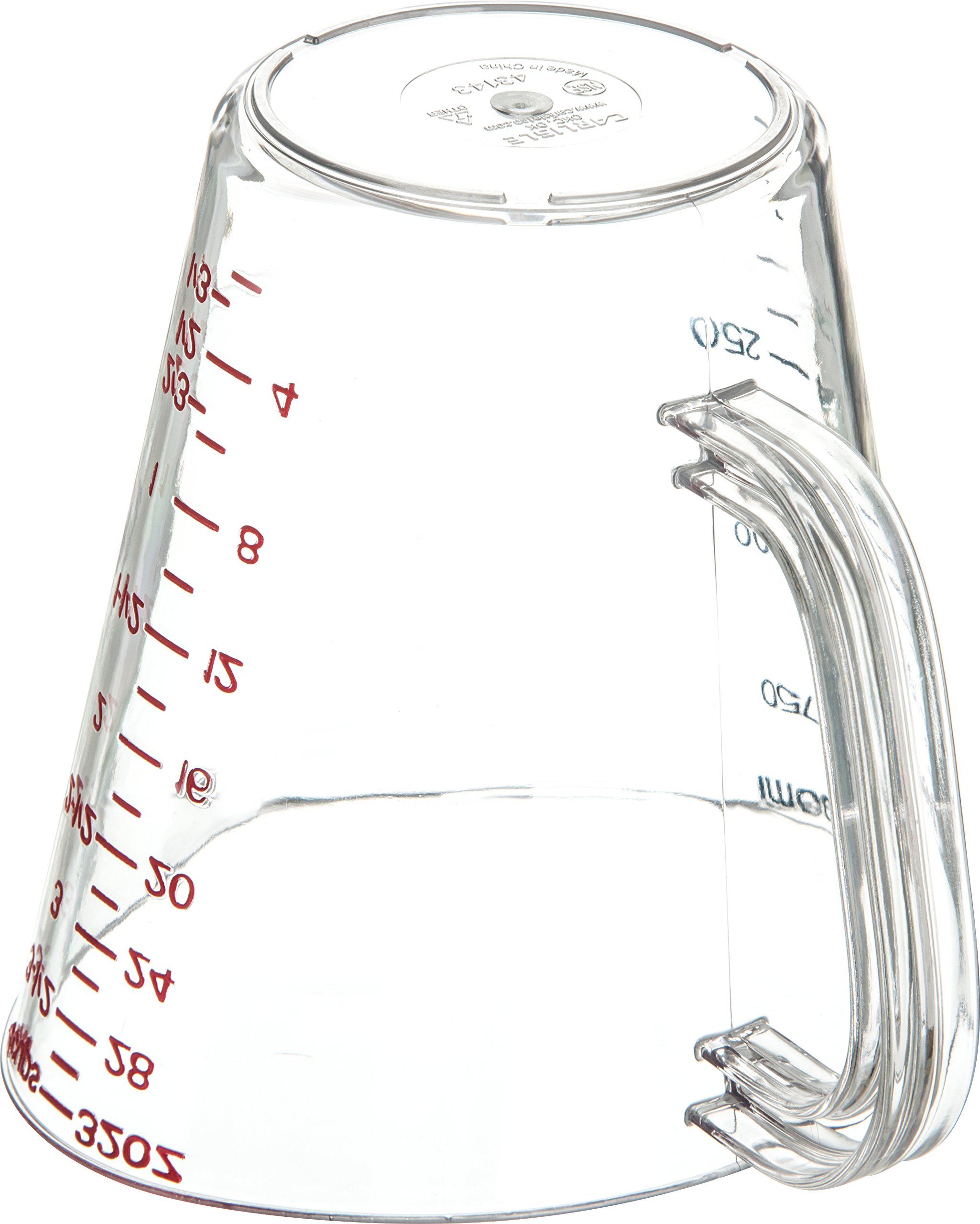 Carlisle FoodService Products 4314307 Commercial Plastic Measuring Cup, 1 Quart, Clear