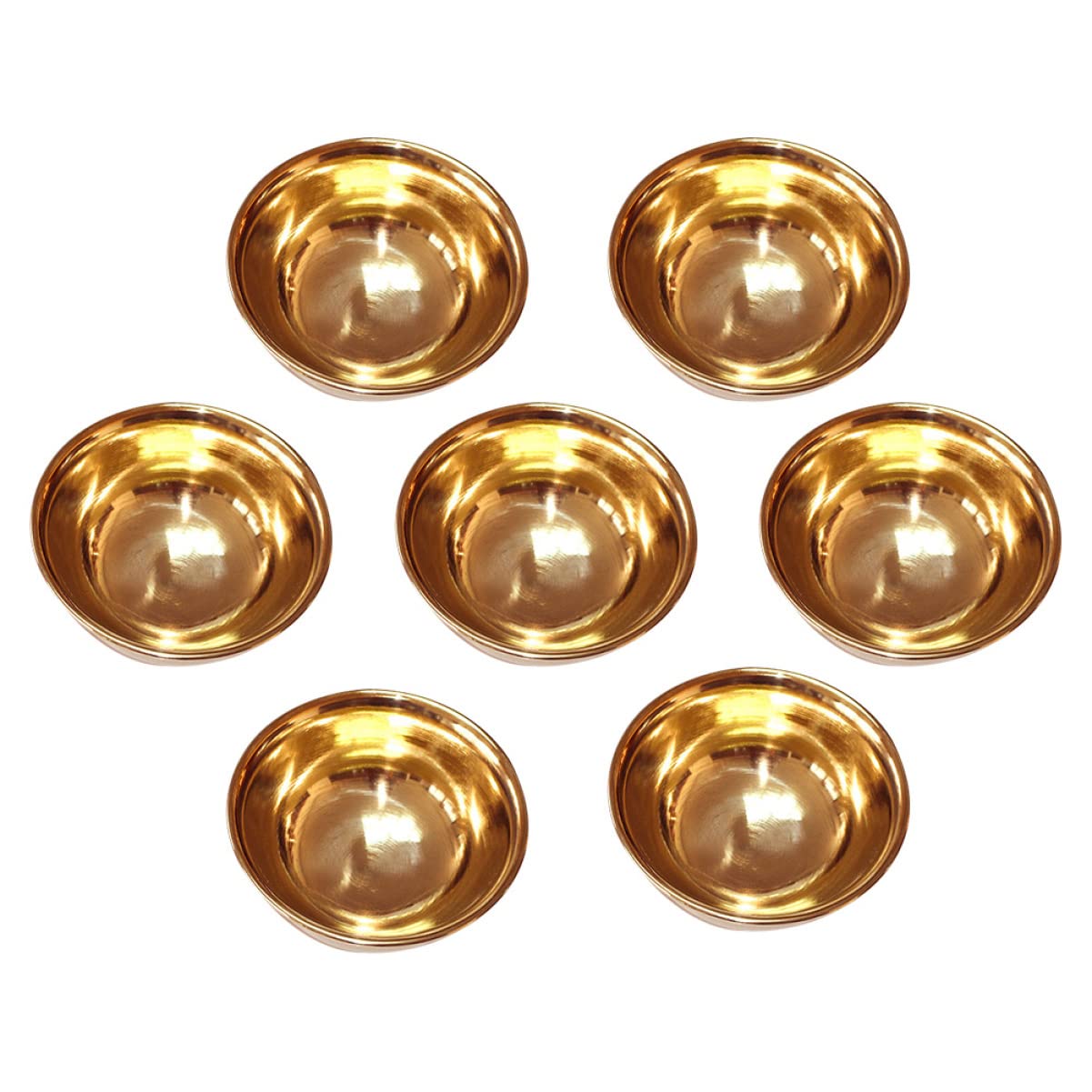 Cabilock 21 Pcs Copper Offering buddhist offering cup Water Offering Bowl Offering Cup Bowl Set Buddhist