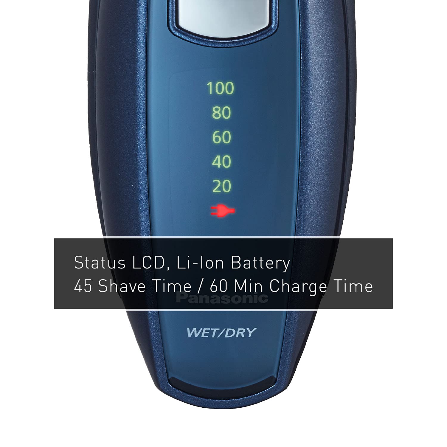 Panasonic Arc4 Electric Razor for Men 4Blade Electric Shaver with Popup Trimmer Rechargeable Wet Dry Foil Shaver, Blue, 1 Count