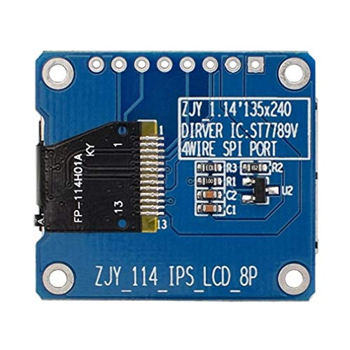 Cupsofu 1.14 Inch TFT Display IPS LCD Display Module ST7789 135X240 SPI Full Color 8Pin High Definition Screen,PCB Backplane