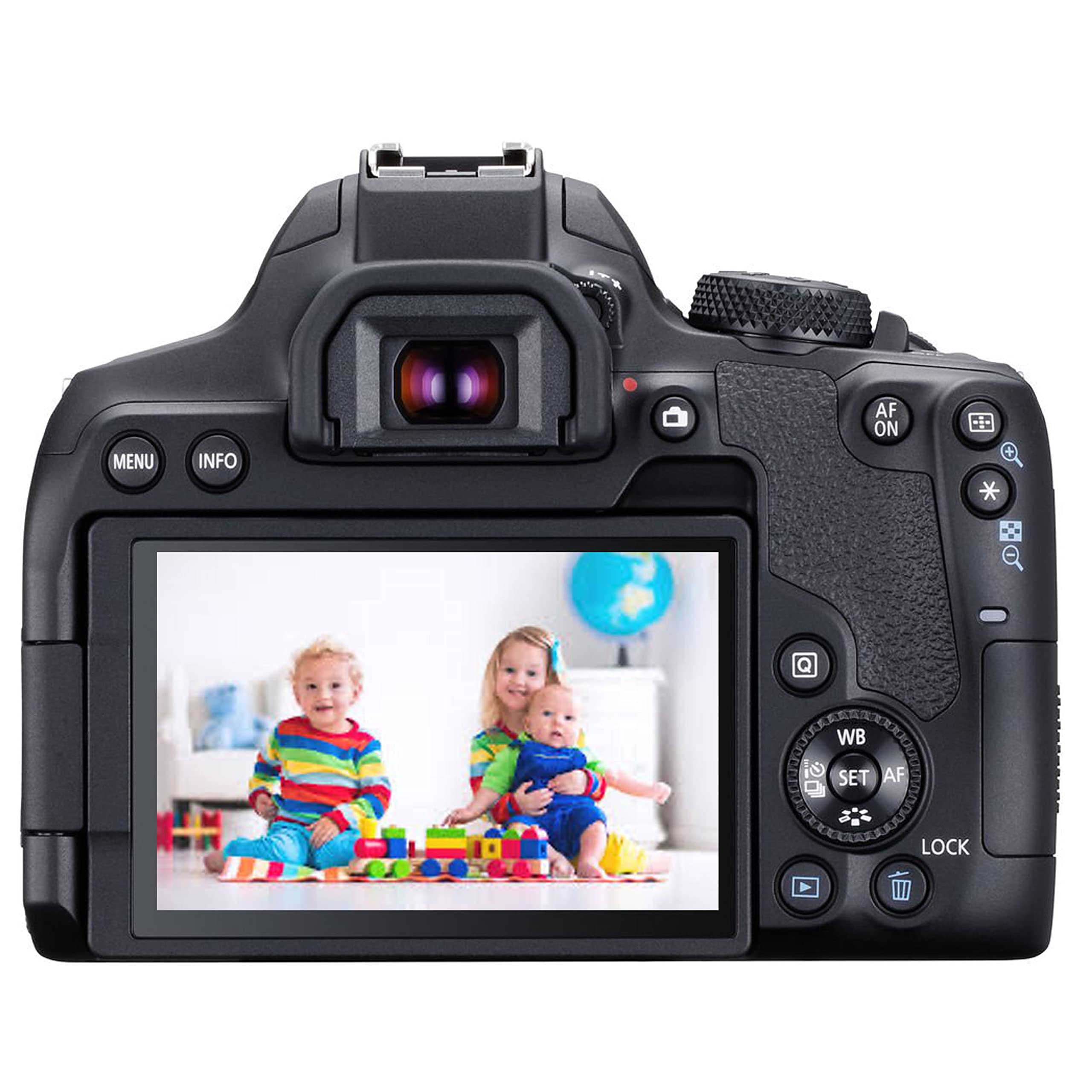Canon EOS 850D DSLR Camera Bundle with 18-55 & 75-300mm STM Lens, Tripod, 64GB Memory Card, Battery, Carry Case, Filters, and Accessories