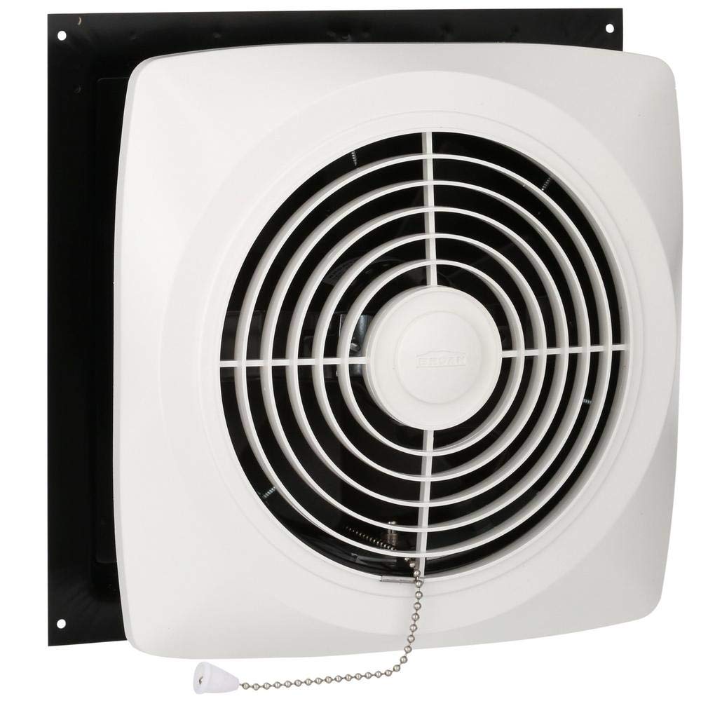 Broan-NuTone 506 Chain-Operated, Through-the-Wall Ventilation Fan White Cover, 430 CFM, 7.5 Sones, 10"