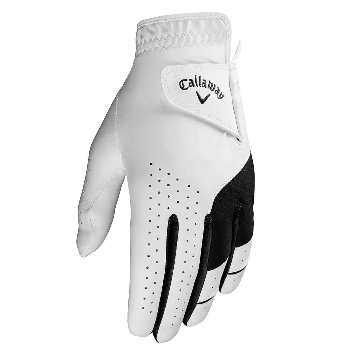 Callaway Golf Weather Spann Glove (Worn on Right Hand, Standard 2019, Large, White)