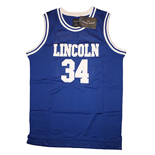 JerseyFame Men's Basketball Jersey #34 LINCOLN basketball Jersey Blue S-3XL ALL SIZE (M)