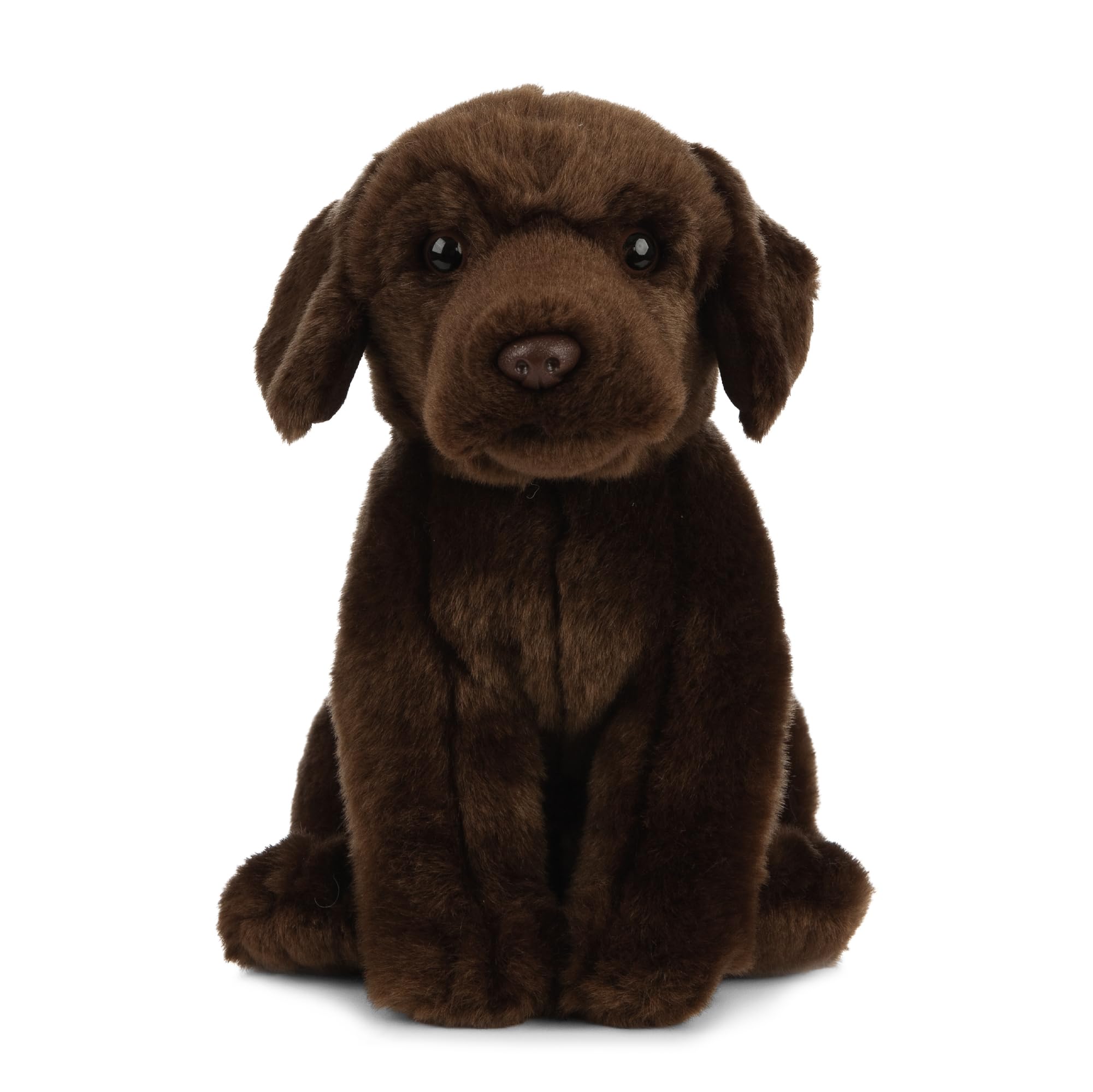 Living Nature Chocolate Labrador Stuffed Animal | Fluffy Dog Animal | Soft Toy Gift for Kids | 8 inches