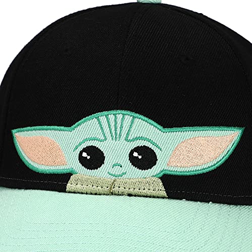 Bioworld Starwars The Mandalorian Chibi Grogu Black Trucker Hat