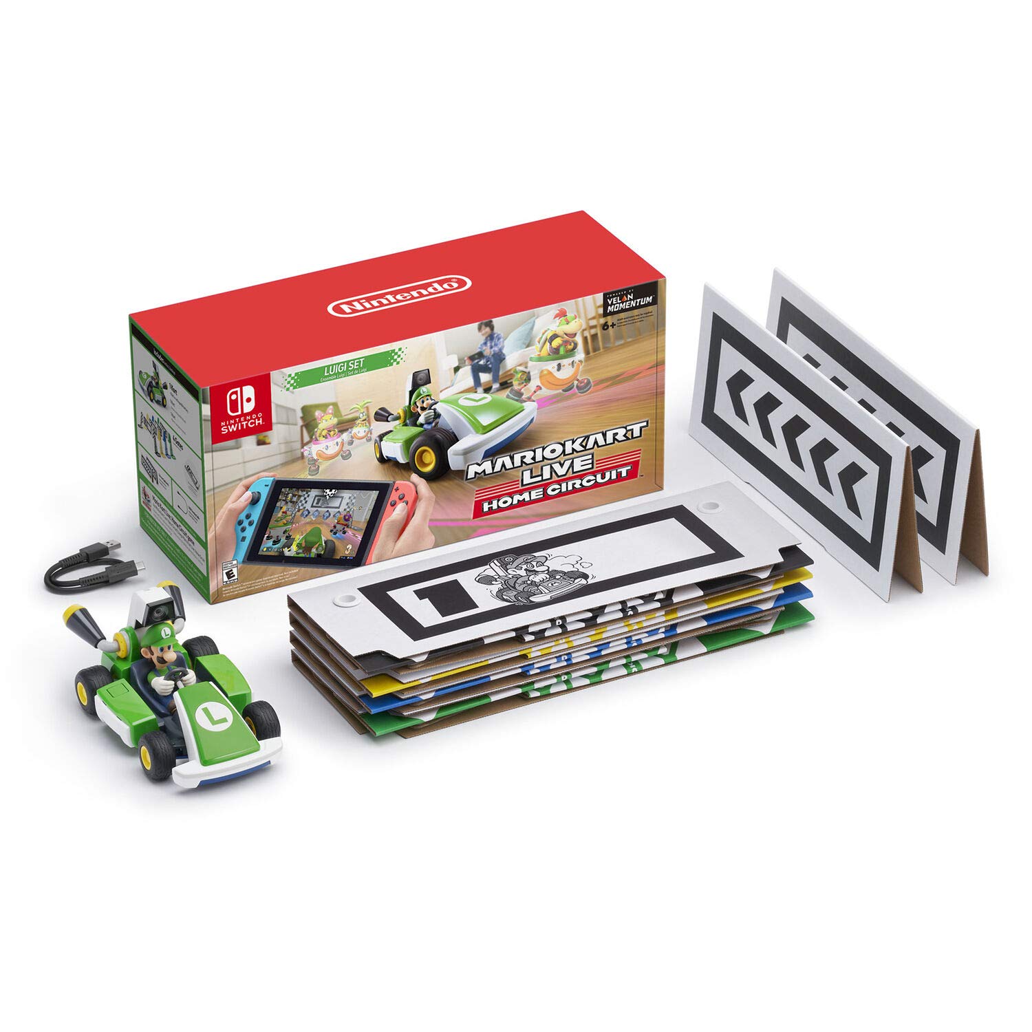 Nintendo 2020 Newest - Mario Kart Live: Home Circuit - Luigi Set Edition - Holiday Family Gaming Bundle Switch, Switch Lite - Green