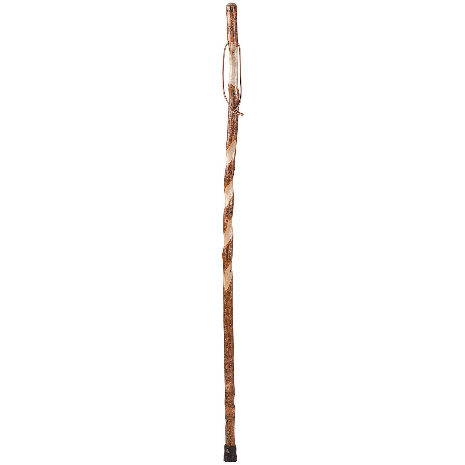 Brazos 41" Twisted Sassafras Handcrafted Wood Walking Stick Trekking Pole Cane,